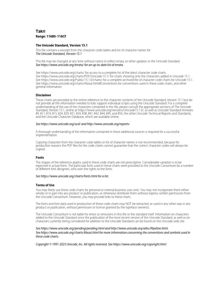 Unicode Tankri Letter | PDF