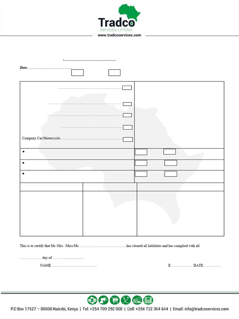 Employee Clearance Form | PDF