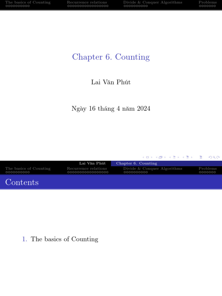 Chapter 6. Counting | PDF | Recurrence Relation | Mathematical Concepts