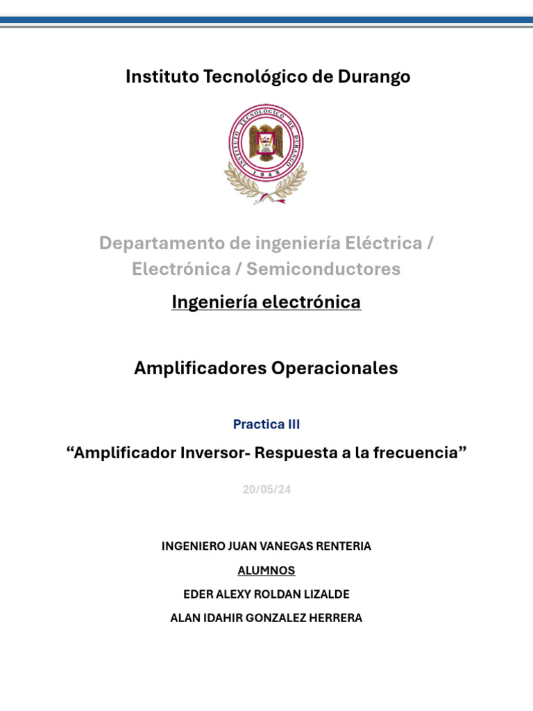Pract III OpAmp | PDF