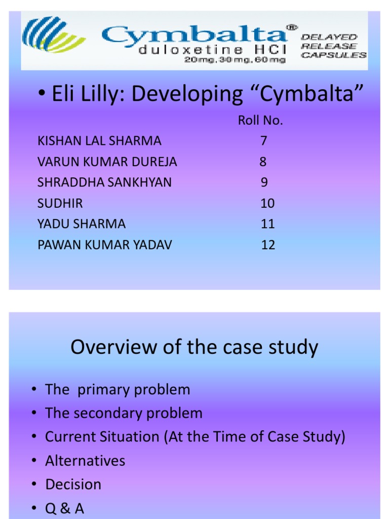Eli Lilly Presentation | PDF | Selective Serotonin Reuptake Inhibitor ...