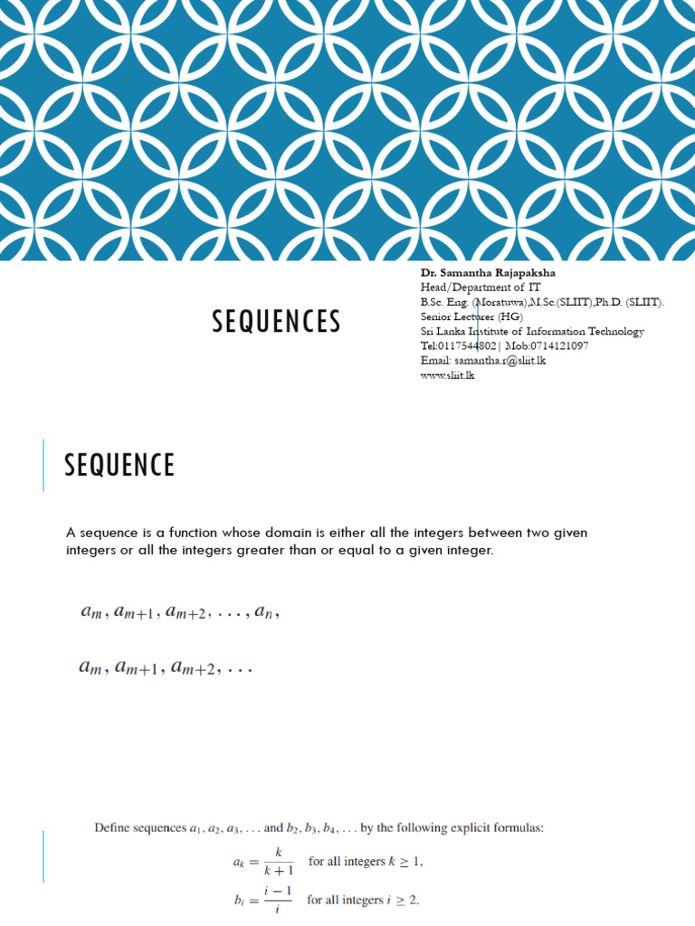 Sequences 1 | PDF | Computers