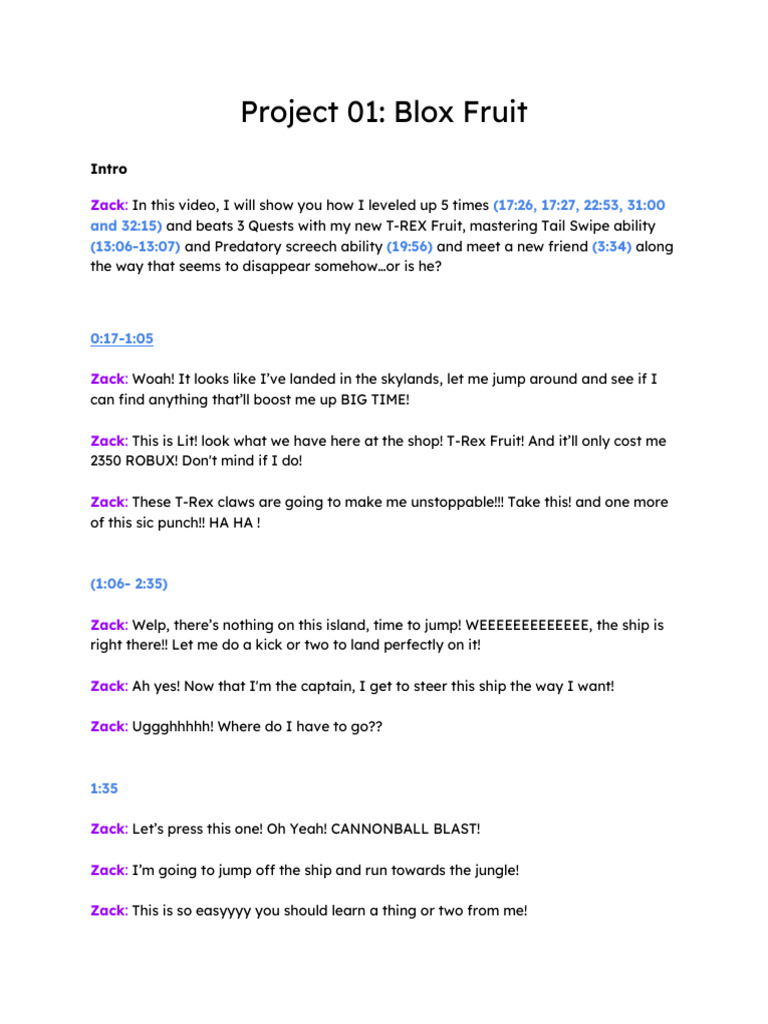 Roblox Blox Fruits | PDF