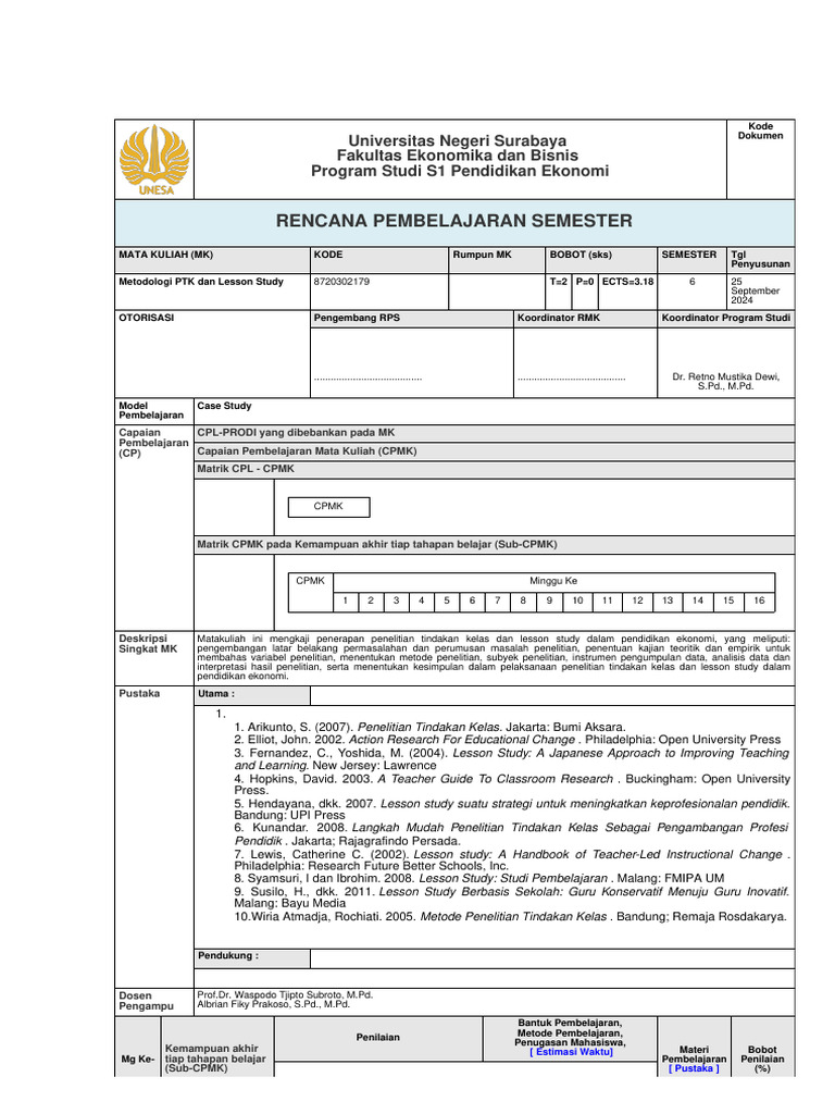 Metodologi PTK Dan Lesson Study | PDF