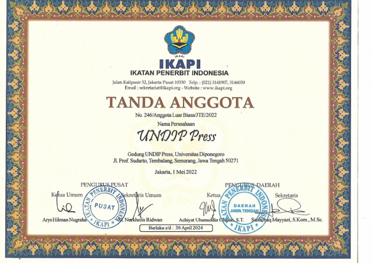KTA Ikapi Undip Press | PDF