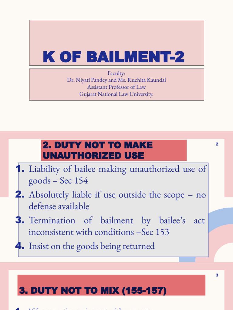 K of Bailment - 2 | PDF