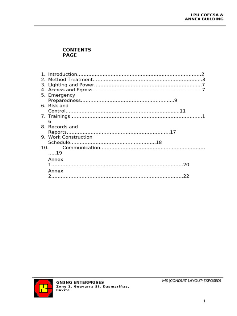 Conduit Layout Exposed | PDF