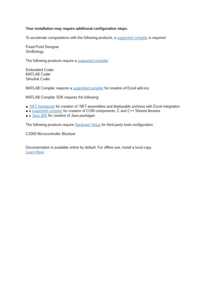 Your Installation May Require Additional Configuration Steps | PDF