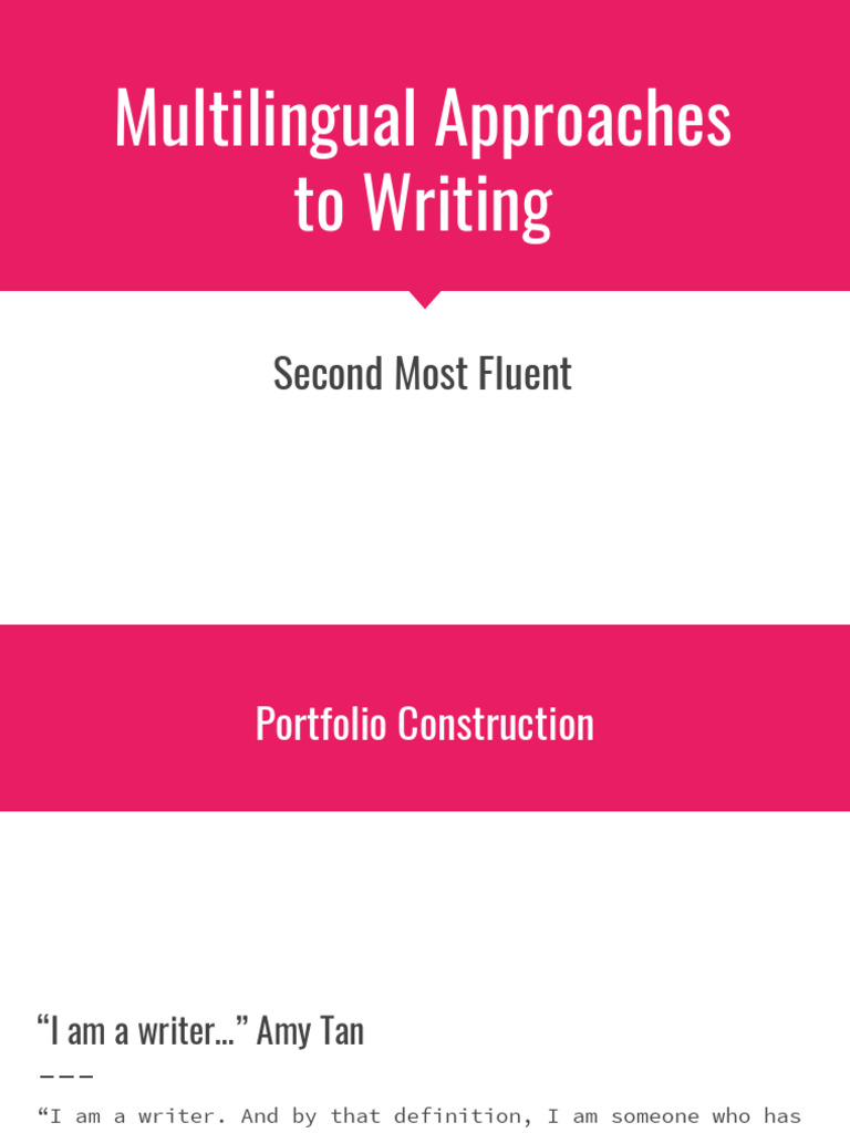 Multilingual Approaches To Writing | PDF