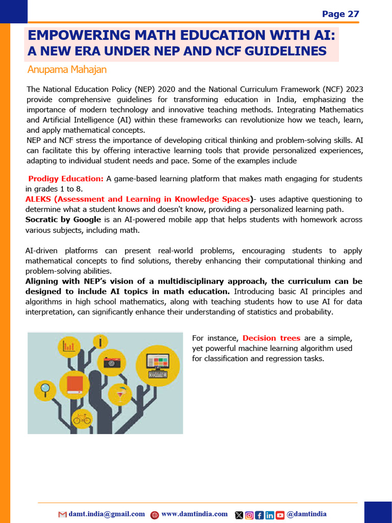 Ganit Odyssey (Damt Newsletter August 2024) | PDF | Artificial Intelligence | Computers