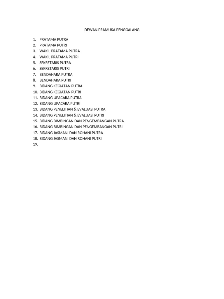 Dewan Pramuka Penggalang | PDF