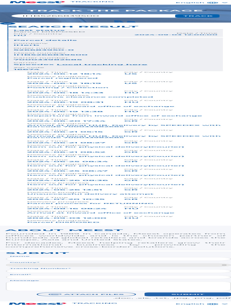 Tracking Meest Group | PDF