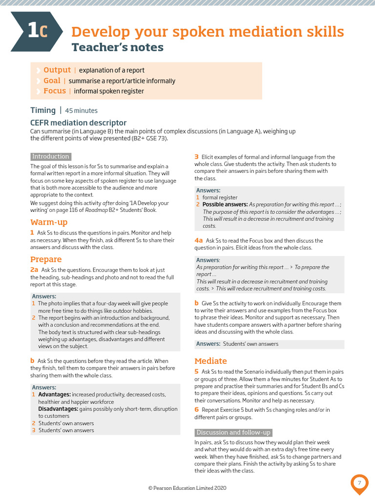 Mediation Unit 1 B2P | PDF