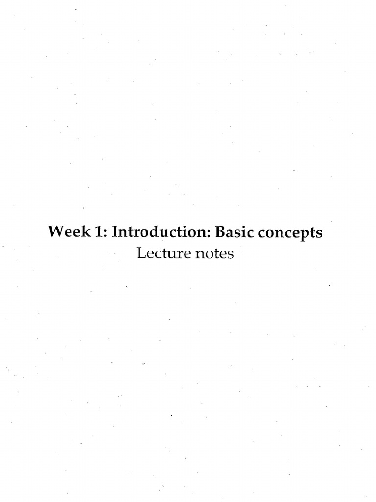 Basic Concepts 1 | PDF