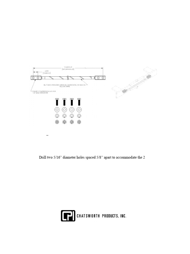 Installation Instructions For Cable Runway Ground Strap Kits | PDF