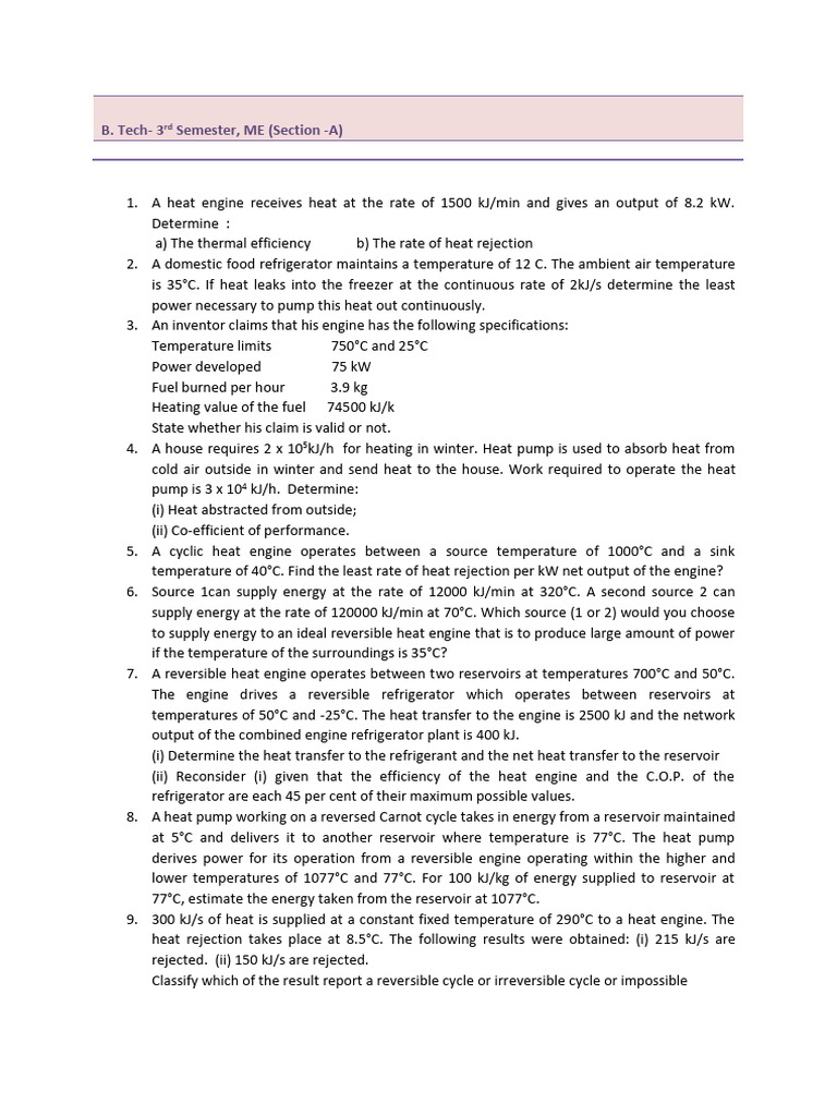 Assignment - First law of TD and its applied (4) (1) | PDF