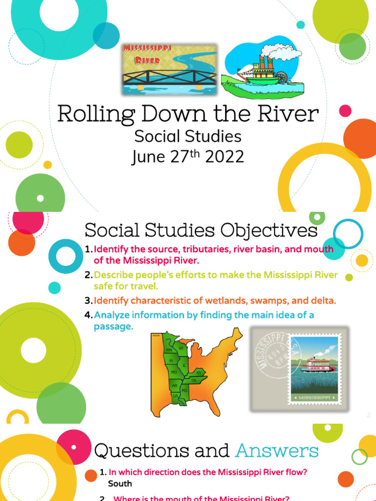 4th Grade Social Studies Lesson 3 Rolling Down the River June 27th 2022 ...