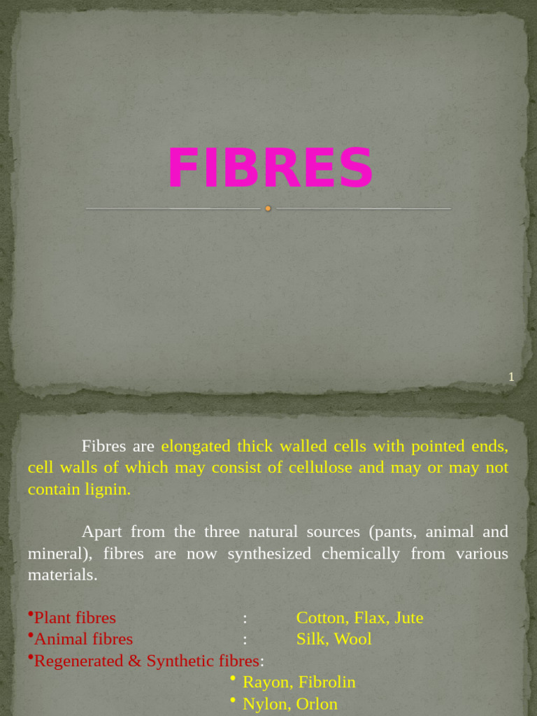 Fibres Ppt | PDF