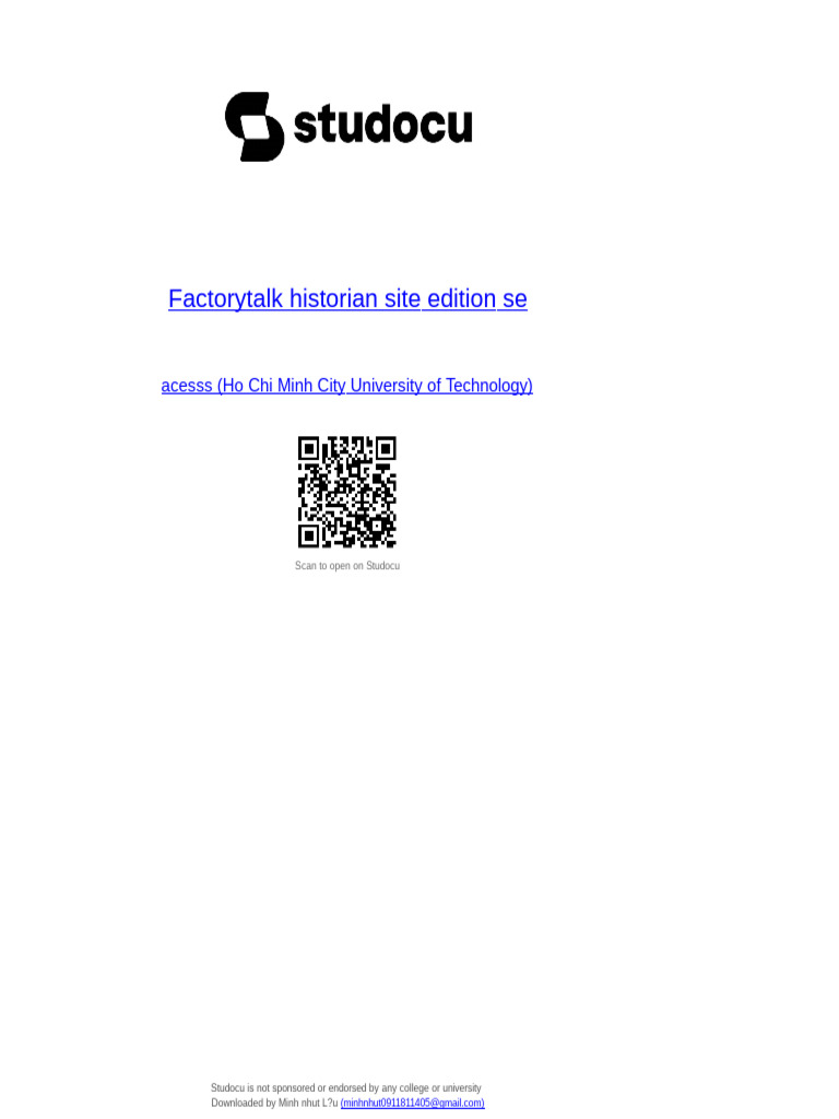 Factorytalk Historian Site Edition Se | PDF
