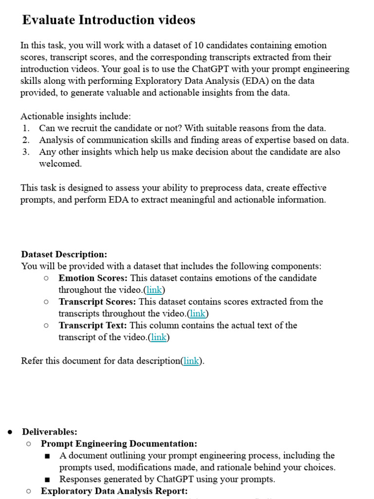 DS Internship Assignment 2024 | PDF