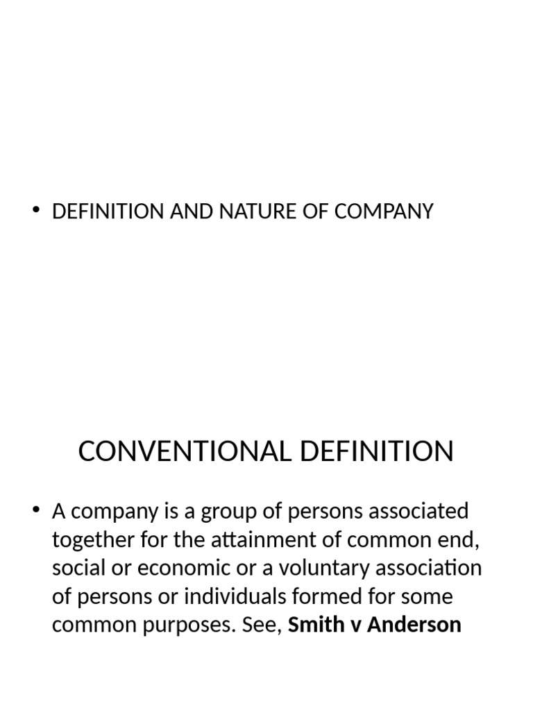 Definition and Nature of Company 24 | PDF