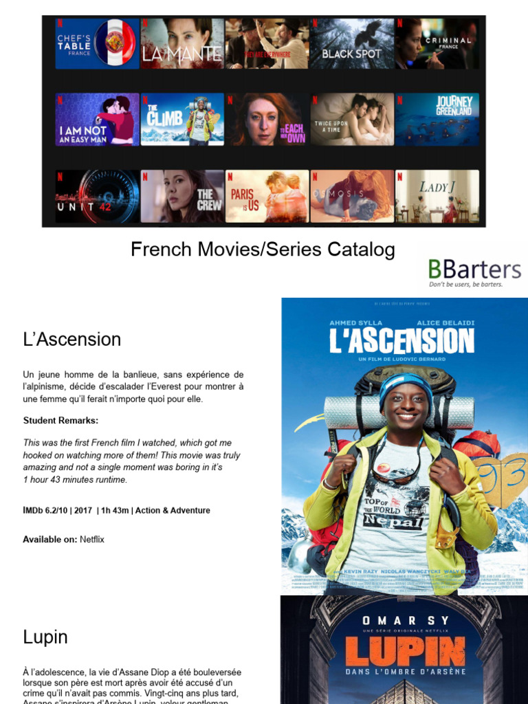 French Movies - Series Catalog | PDF