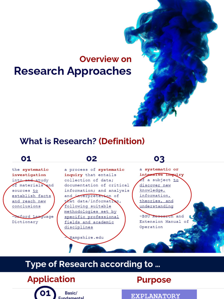 Overview On Research Approaches | PDF | Validity (Statistics ...