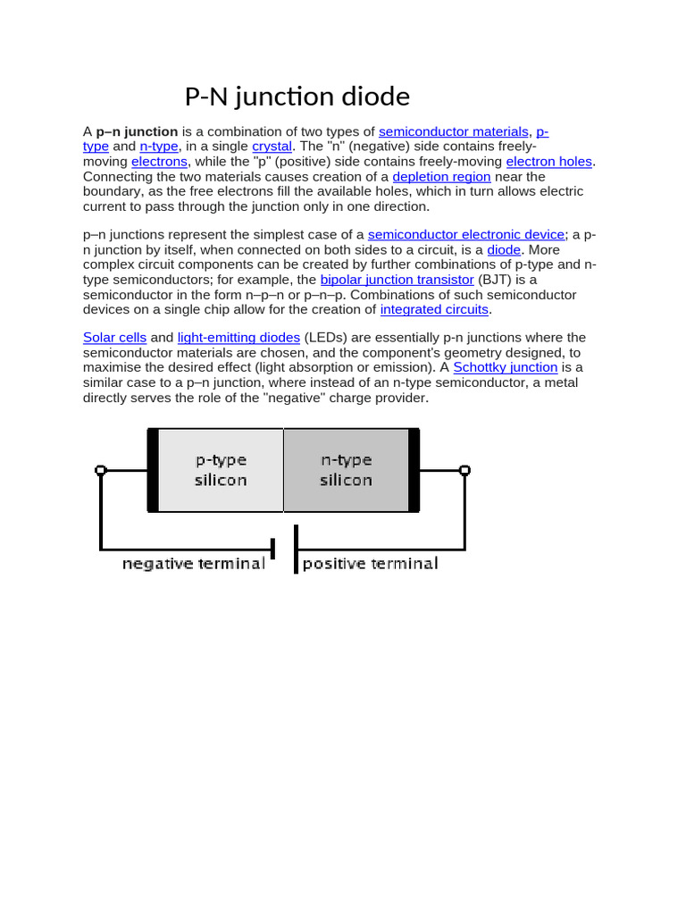 P-N Junction | PDF