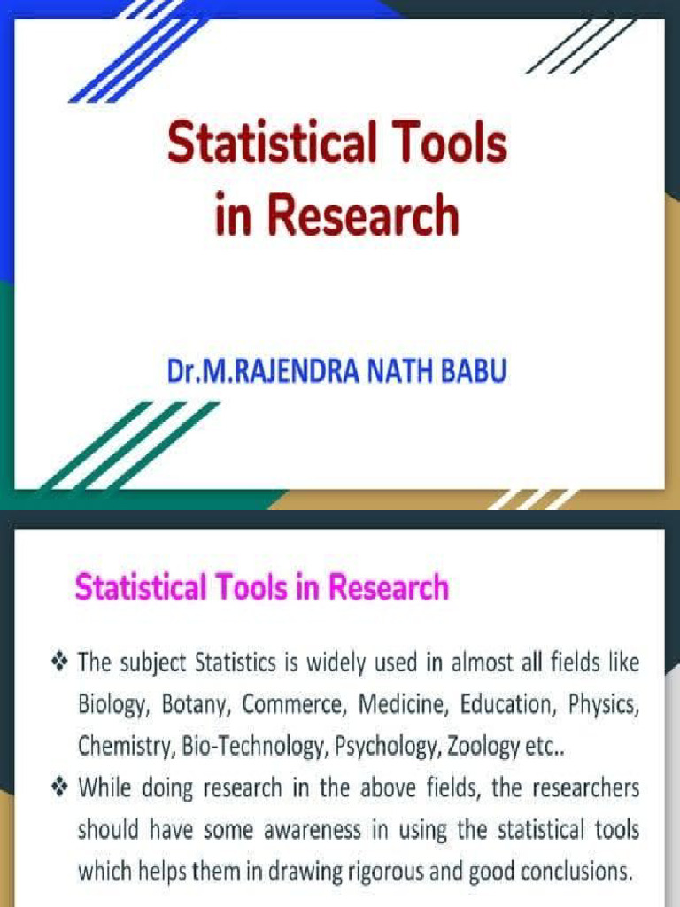 Statical Tools in Research | PDF