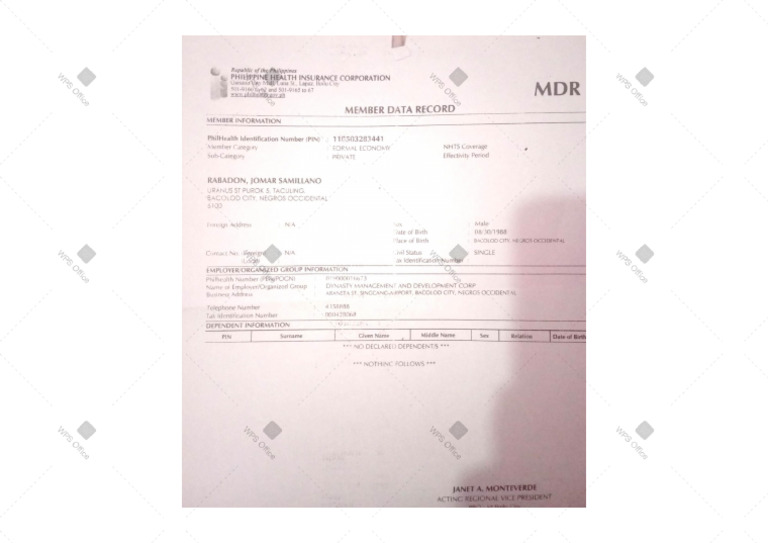 MDR Philhealth | PDF