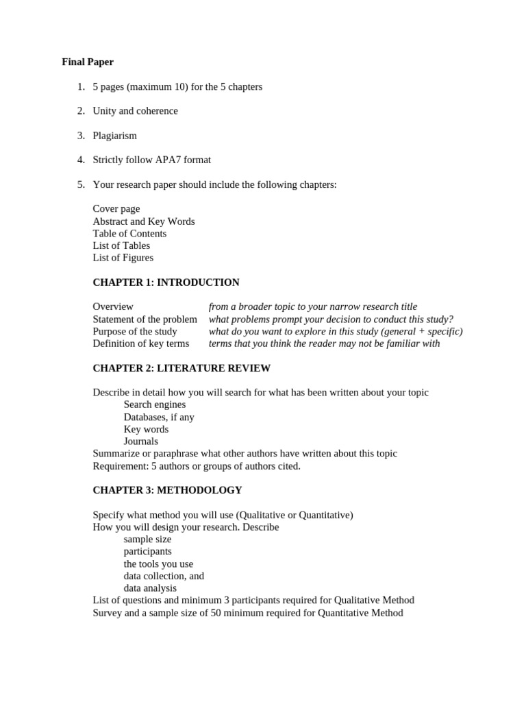 Requirements-for-the-Final-Paper | PDF
