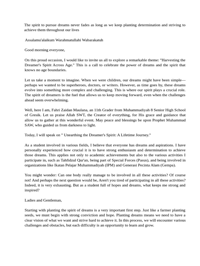 Final Speech Fahri | PDF