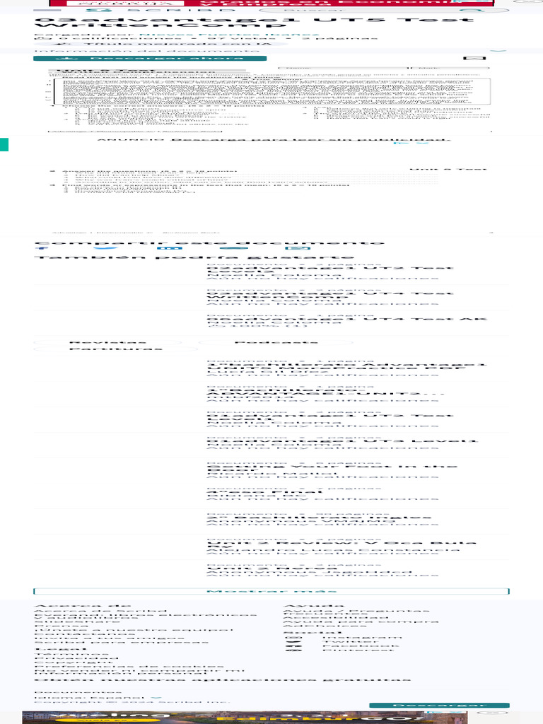 03advantage1 UT5 Test WrittenComp PDF | PDF