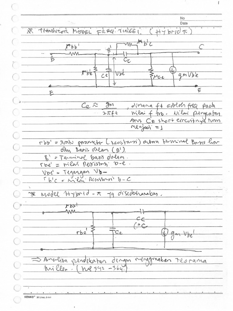 Transistor Model FR Tinggi (Hybrid) | PDF