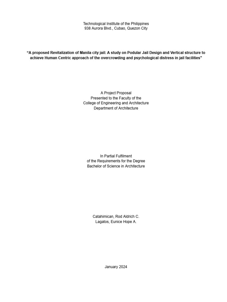 Revitalizing Manila City Jail Design | PDF | Prison | Science & Mathematics