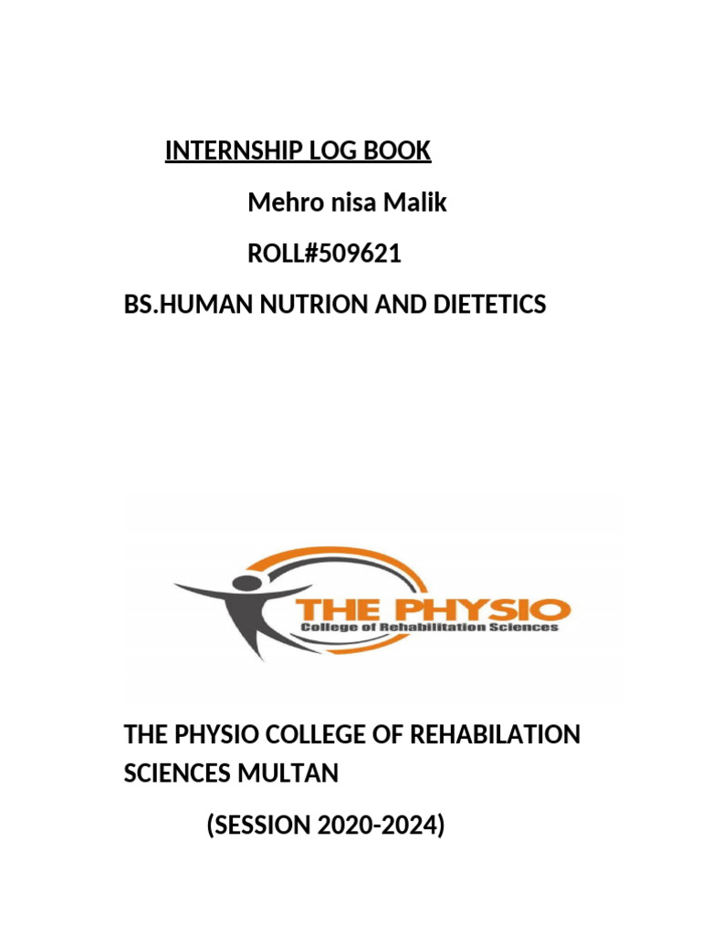 internship log book Mehro nisa | PDF