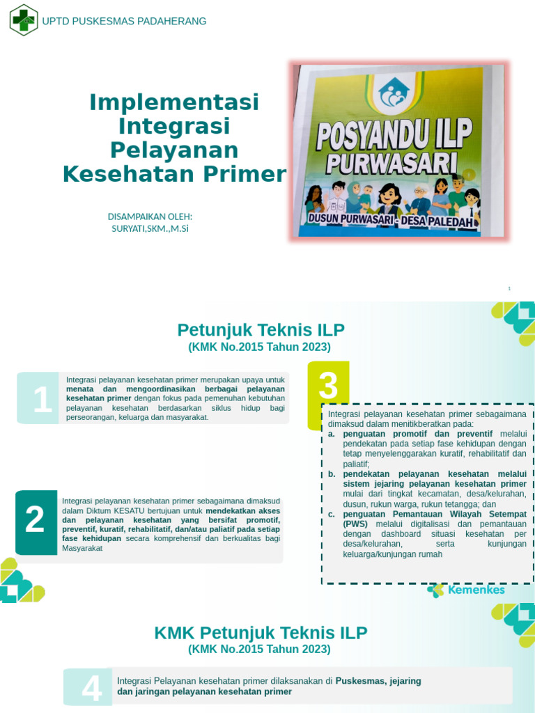 Implementasi Integrasi Pelayanan Kesehatan Primer: Uptd Puskesmas Padaherang | PDF