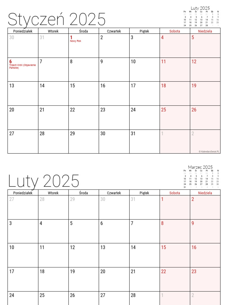 Styczen 2025 - Grudzien 2025 | PDF