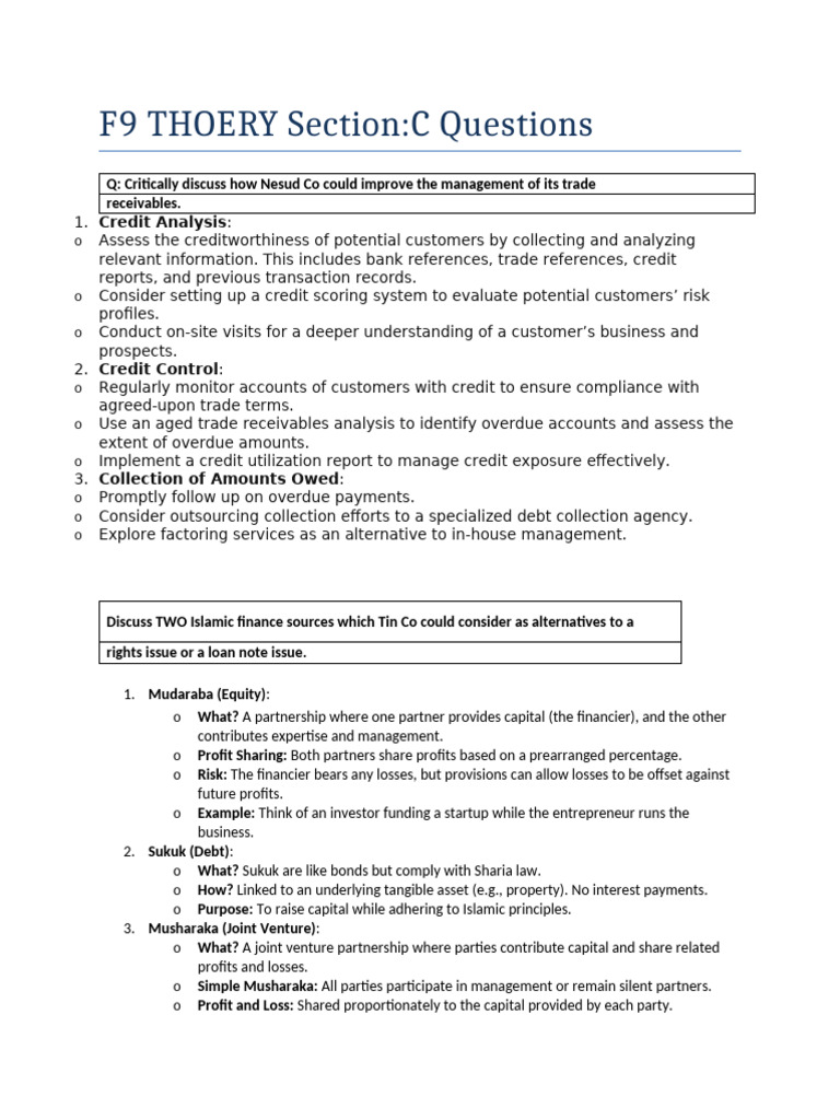 F9 THOERY Section Kaplan | PDF