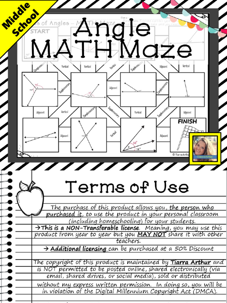 AnglesMATHMazeFreeDigitalActivityDistanceLearning 2 | PDF