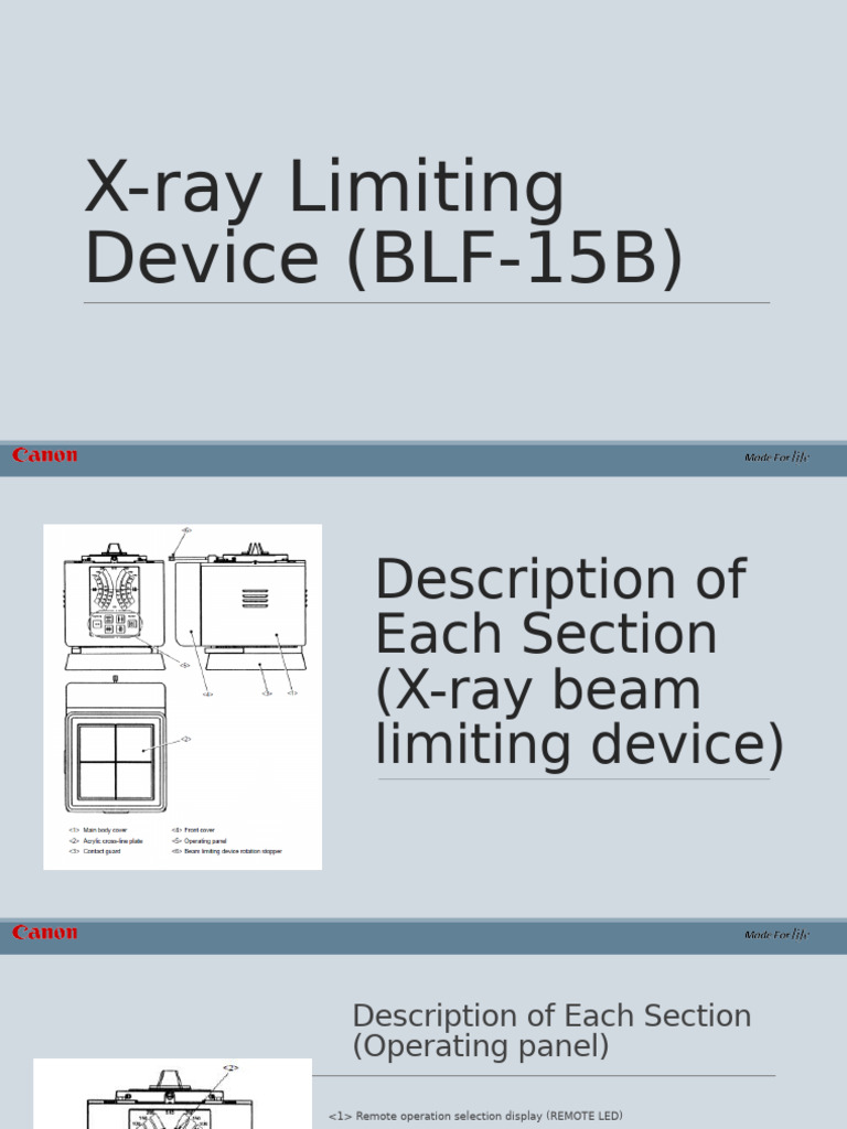 X-Ray Limiting Device (BLF-15B) | PDF