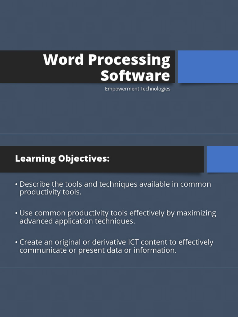 #4 Word Processing Software | PDF