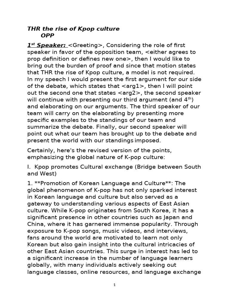 THR The Rise of Kpop Culture OPP | PDF