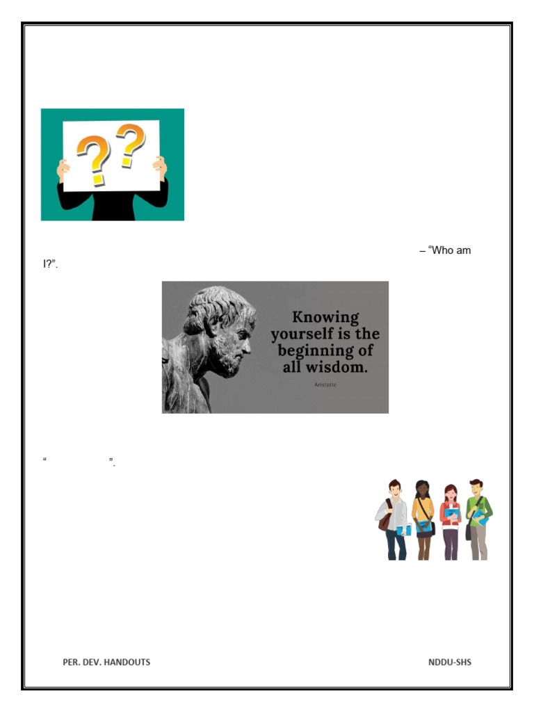 WEEK 1 4 PERDEV HANDOUTS For 1st MASTERY TEST | PDF | Adolescence | Thought