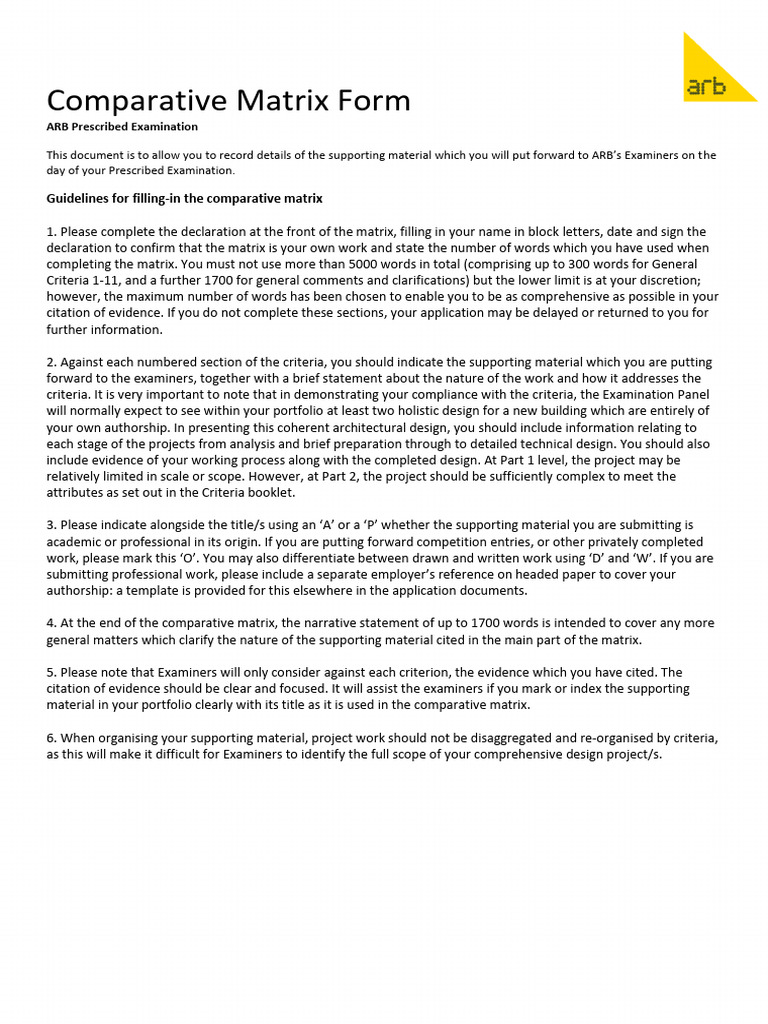 Comparative-Matrix-Part 2 | PDF