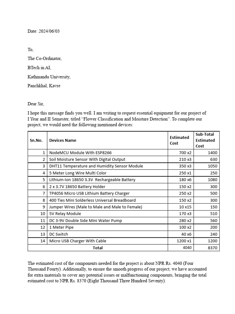 Letter for Devices | PDF