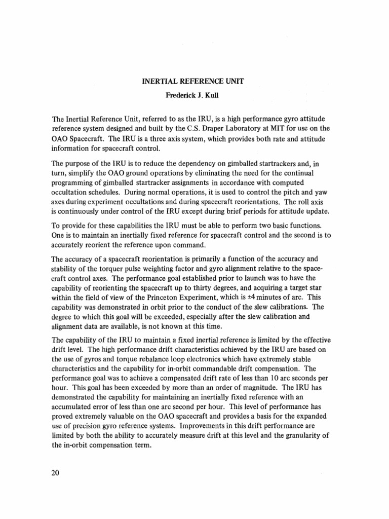 Inertial Reference Unit J | PDF