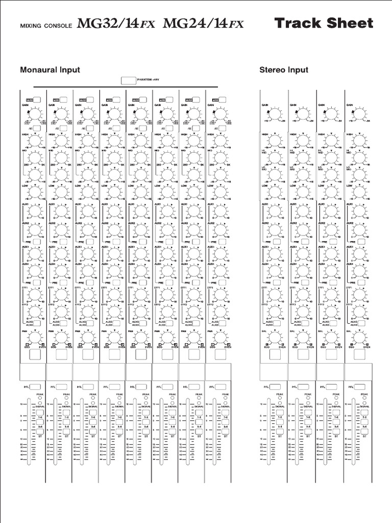 Tracksheet mg32 24 | PDF