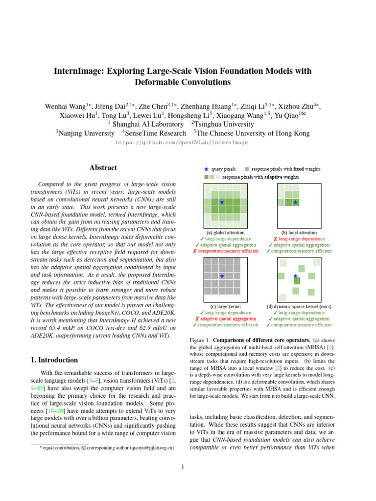 Exploring Large-Scale Vision Foundation Models with | PDF