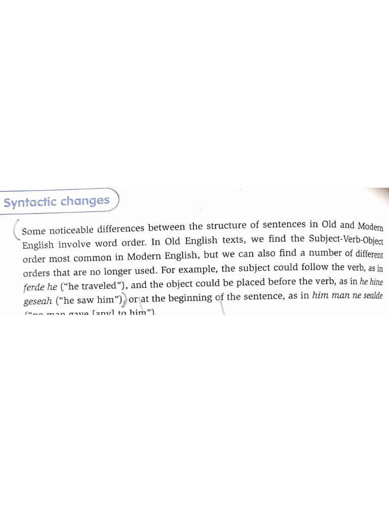 Syntactic Changes | PDF